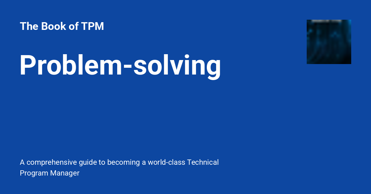Problem-solving - The Book of TPM
